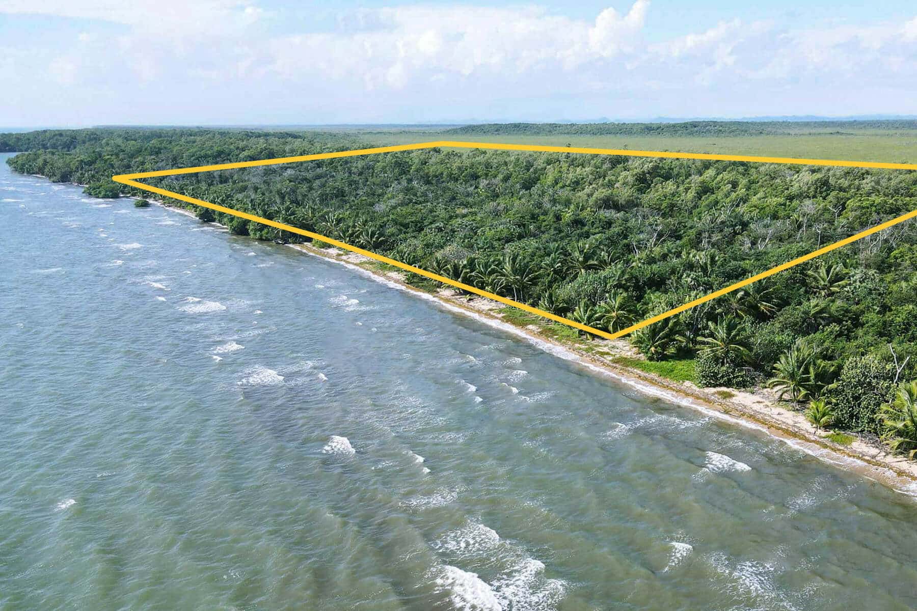 31.4 Acres and 1,500ft of Seafront where the Sibun River meets the ...